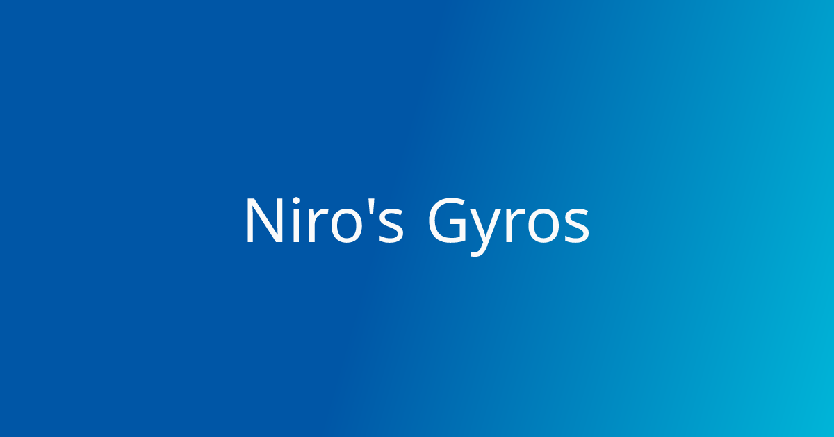 Best American in Champaign, IL | Niro's Gyros | Order Online